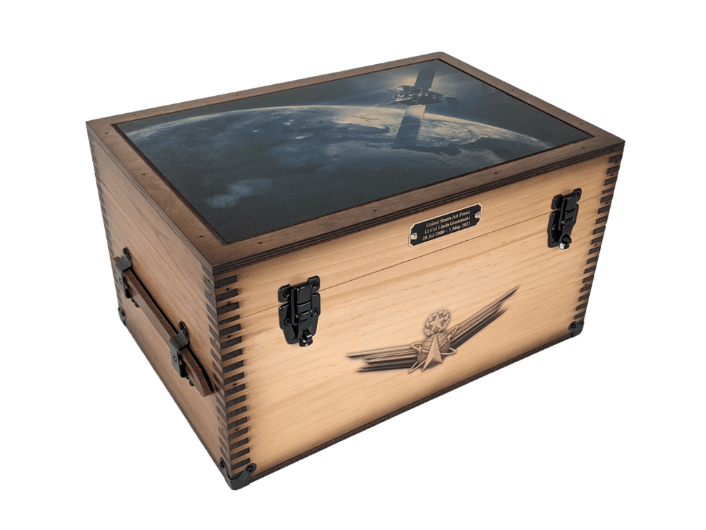 Custom Military Retirement Keepsake Shadow Box - Relic Wood