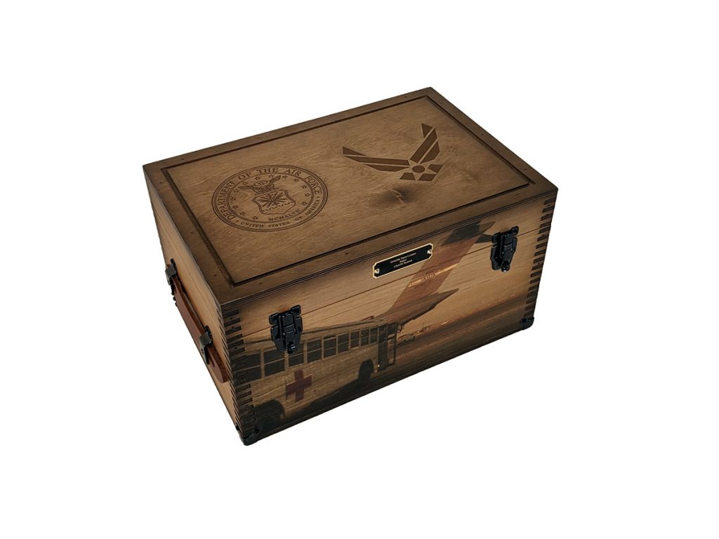 Custom Military Retirement Keepsake Shadow Box - Relic Wood