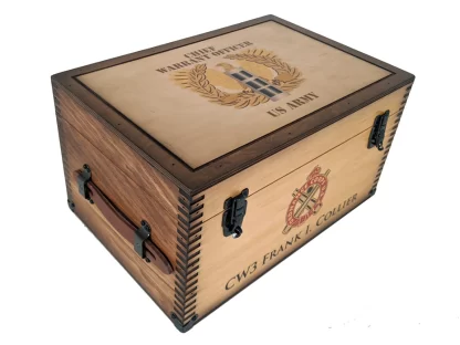 Custom Military Retirement Keepsake Shadow Box - Relic Wood