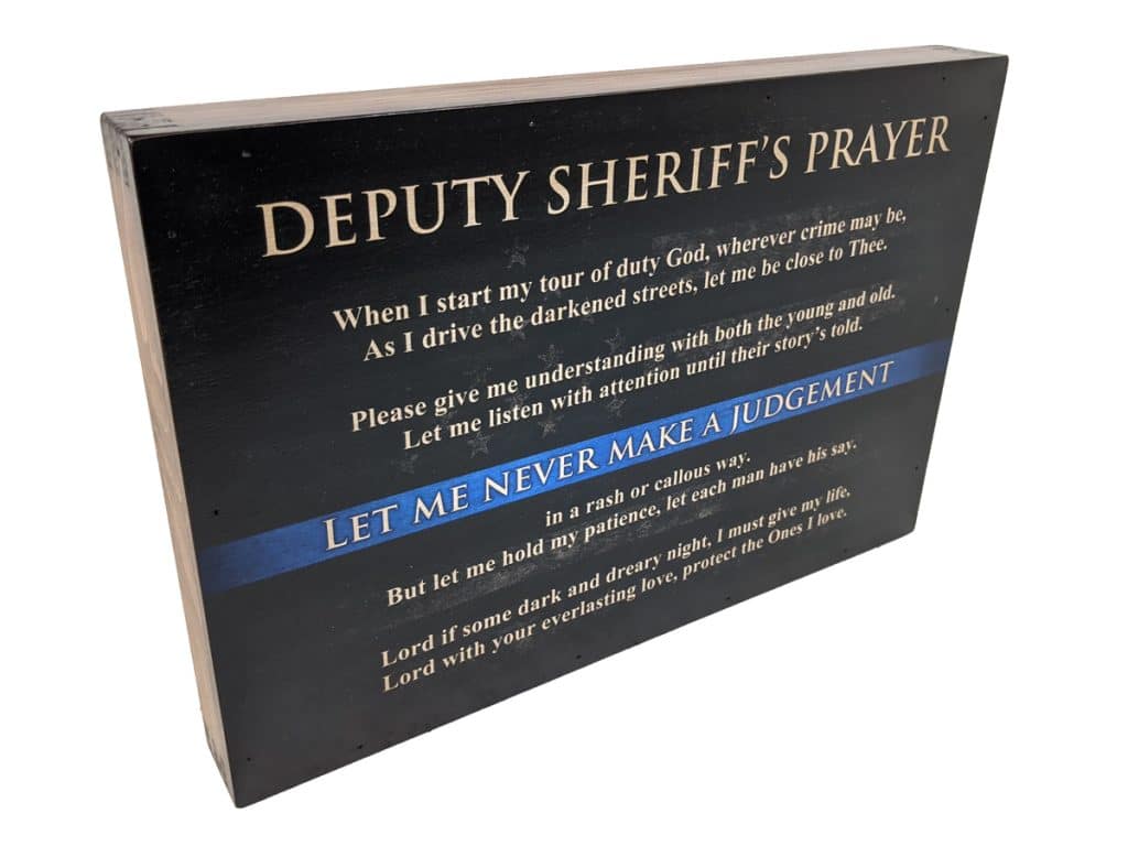 Deputy Sheriff's Prayer - Wall Art - Relic Wood