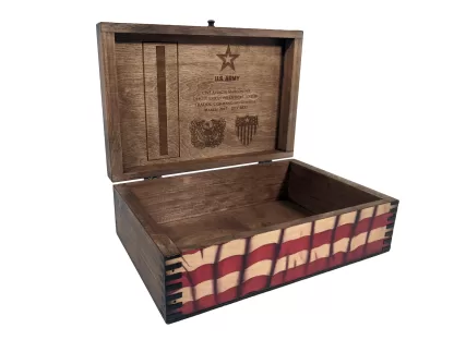 Custom US Flag Box - Relic Wood