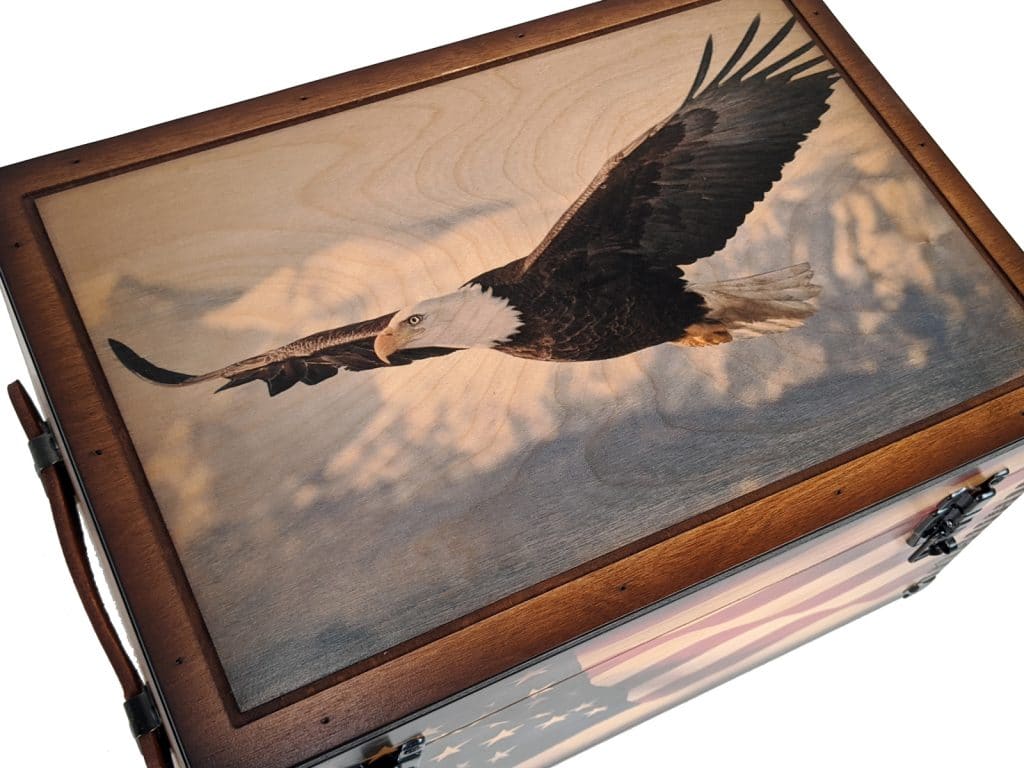 Patriotic Eagle Keepsake Box - Relic Wood