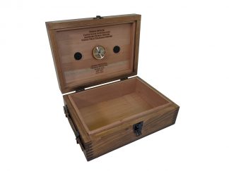 Laser Engraved Humidor - Custom Desktop Cigar Box