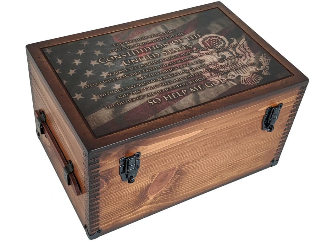 Custom Police Department Badge Keepsake Box - Relic Wood