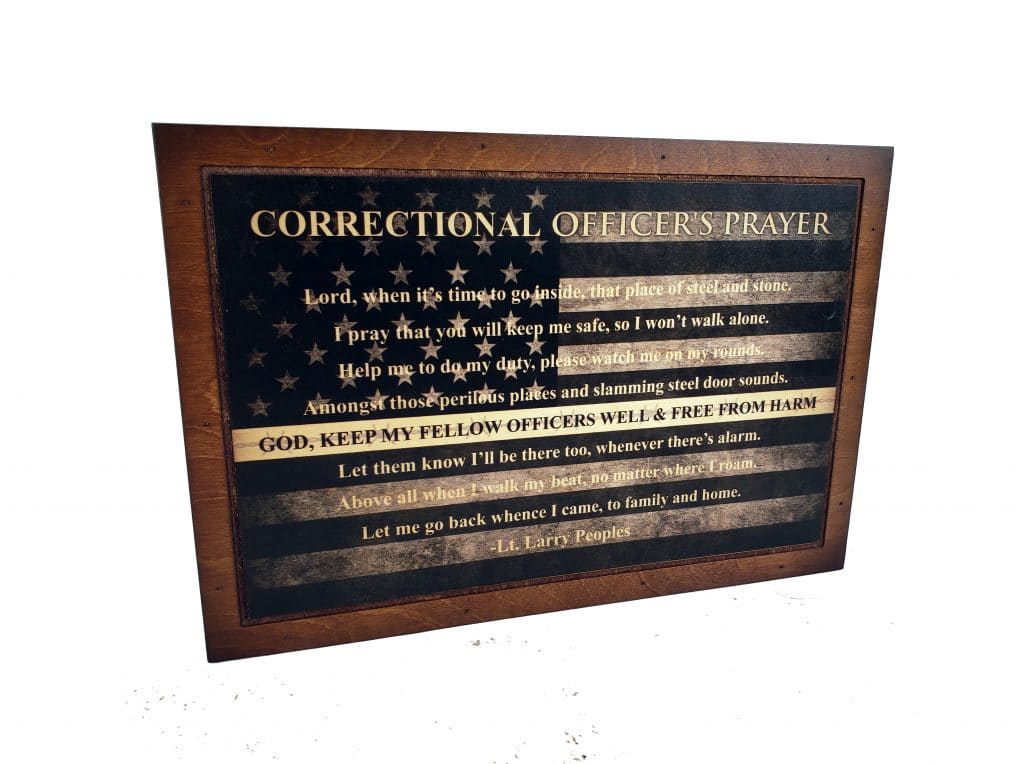 Correctional Officer's Prayer - Wall Art - Relic Wood