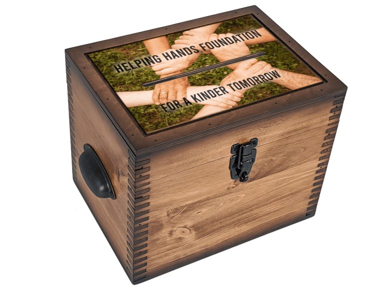 Custom Non Profit Donation Box - Relic Wood