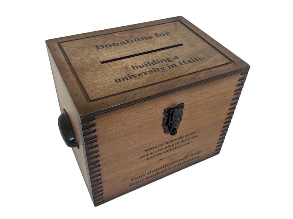 Custom Non Profit Donation Box - Relic Wood