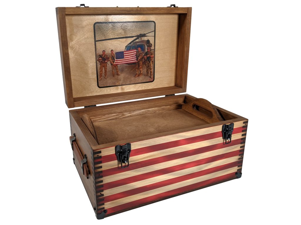 Custom Dog Tag Keepsake Box - Relic Wood