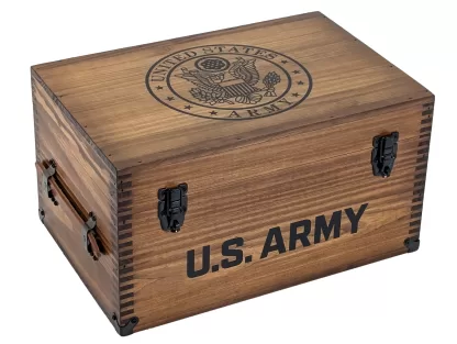 US Army Keepsake Footlocker - Relic Wood